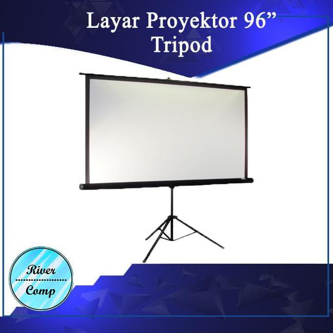 Jual Tripod Screen Projector 96" - Layar Proyektor Tripod 96 ...