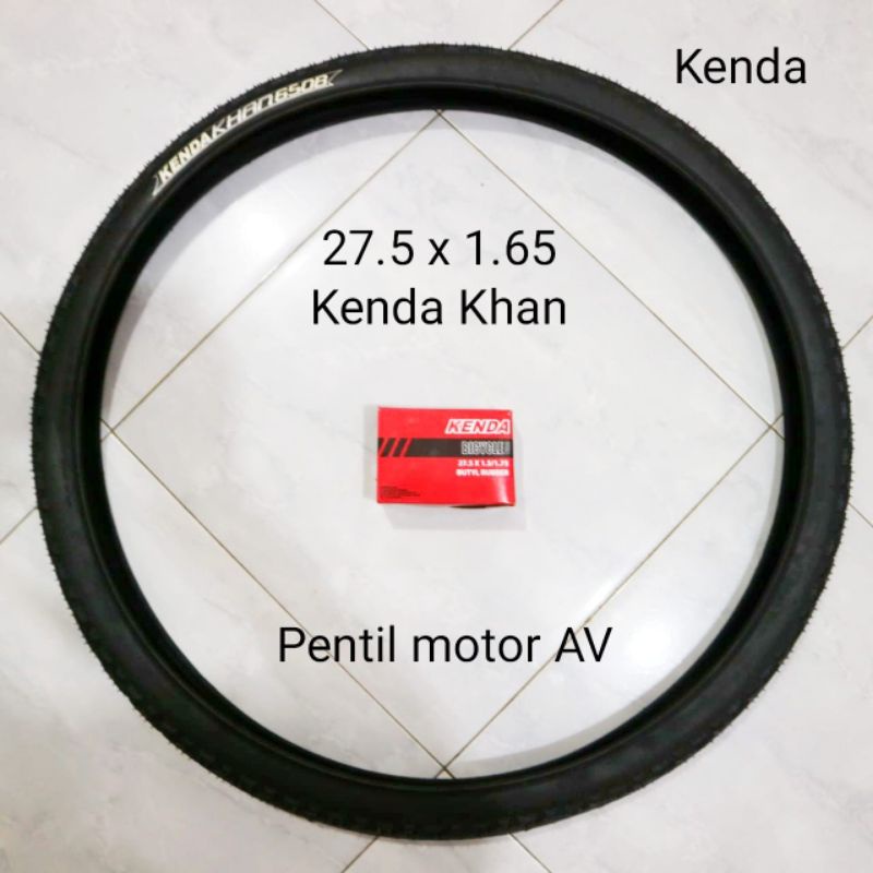 Jual PAKET BAN SEPEDA 27.5 X 1.65 KENDA PLUS BAN DALAM PENTIL MOTOR AV UNTUK SEPEDA 27.5 INCH ...