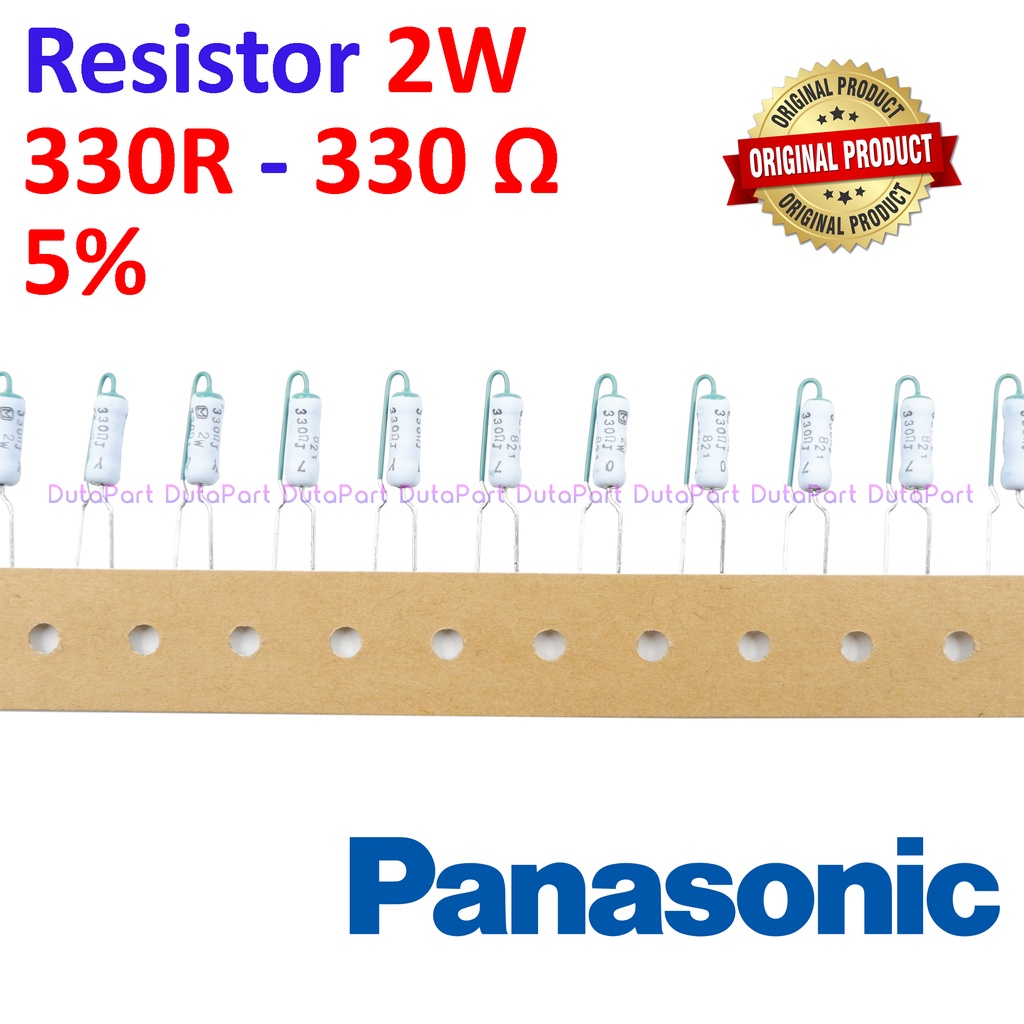 Jual Resistor 330 Ohm 2 Watt 5% ORIGINAL PANASONIC 2W 330R HIGH QUALITY ...