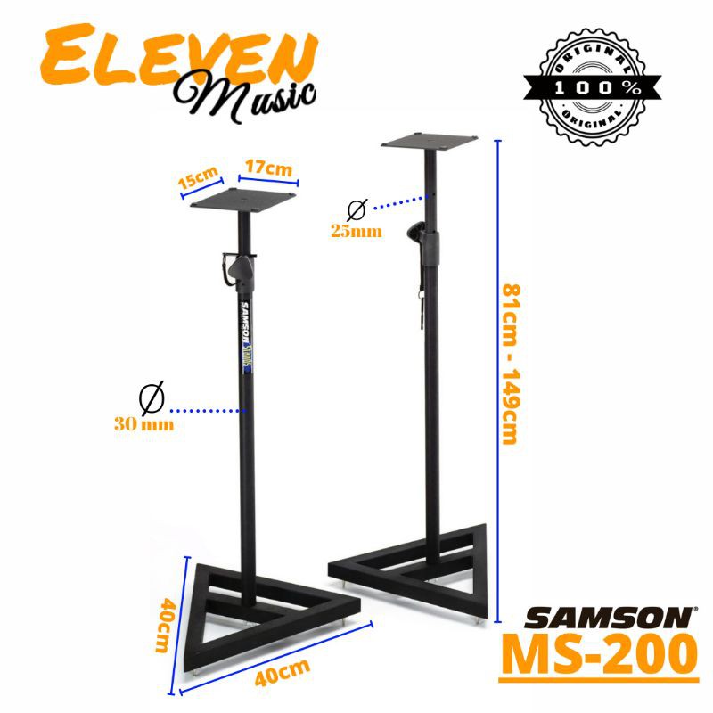 Jual Samson MS200 Studio Monitor Stands Stand Speaker Monitor | Shopee ...