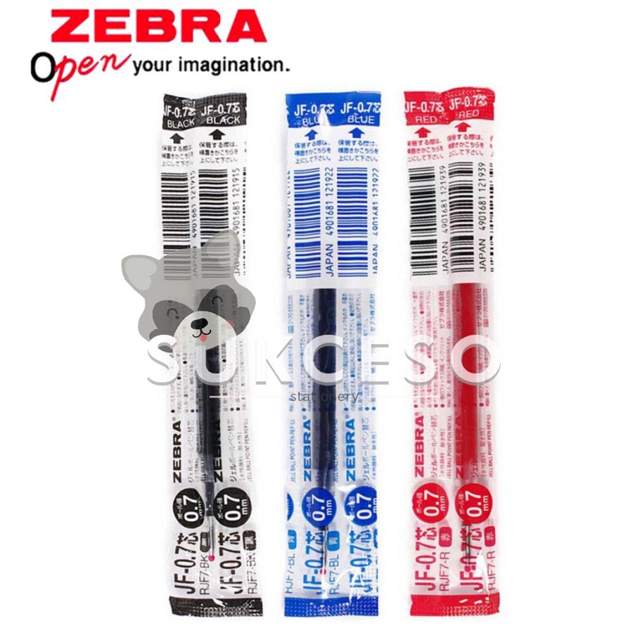 Jual Zebra Sarasa Refill Pulpen JF-0.7 Black & Blue | Shopee Indonesia