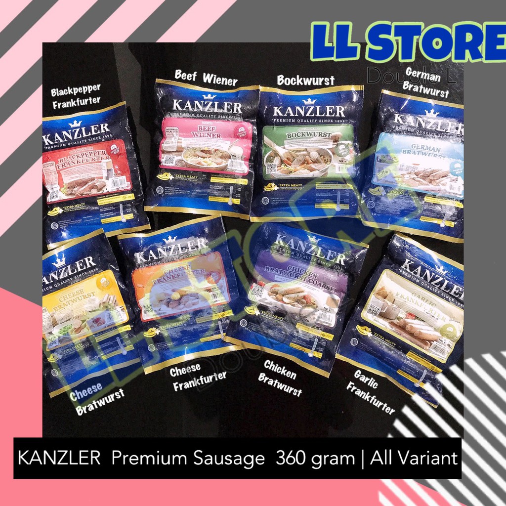 Jual KANZLER SAUSAGE Sosis All Variant | Cheese Bratwurst Frankfurter ...