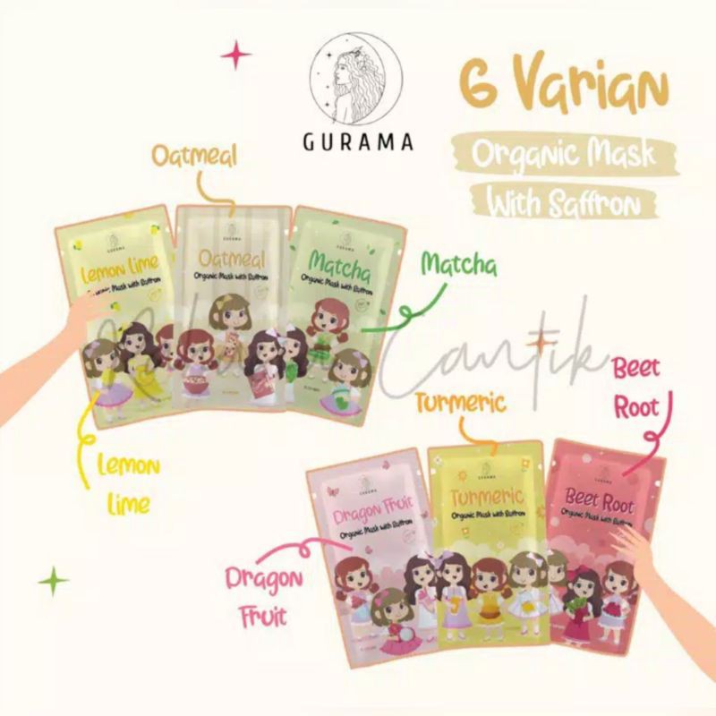 Jual Mask organik with saffron by gurama | Shopee Indonesia
