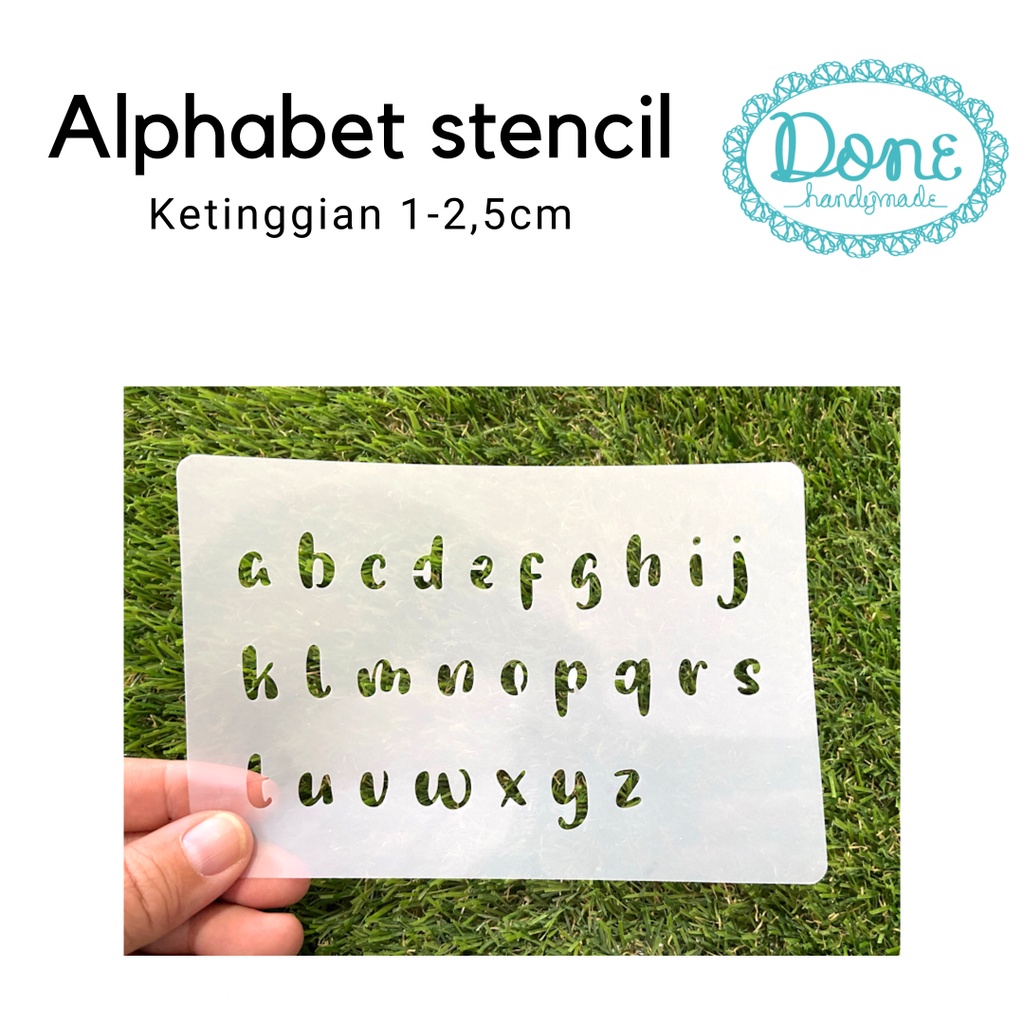 Jual Stencil huruf alphabet stencil icing sugar fondant decoupage clay ...