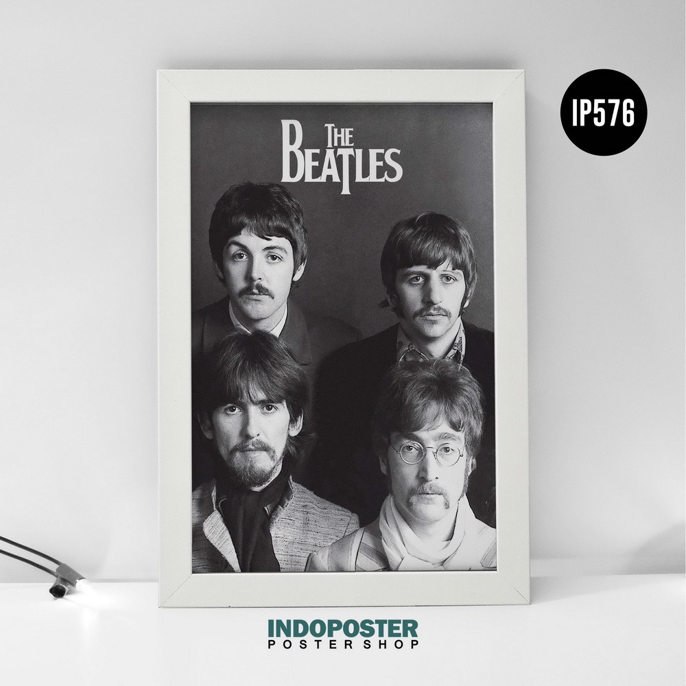 Jual Poster The Beatles Mustache A2 60X40cm | Shopee Indonesia