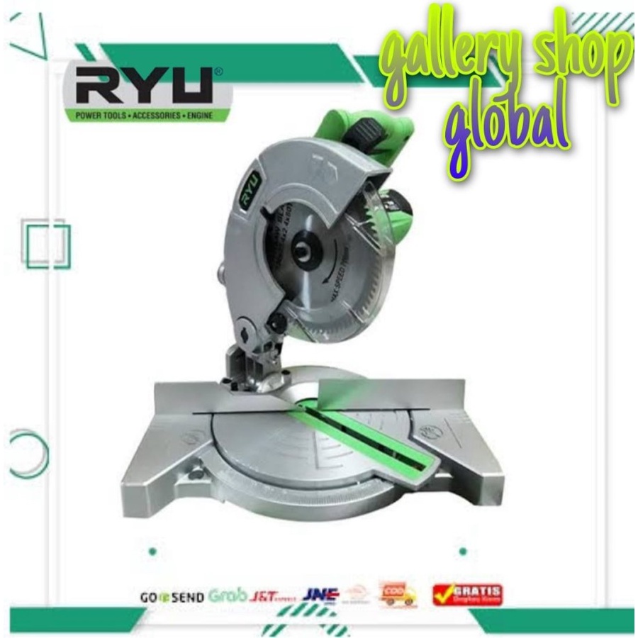 Jual RYU RMS 180 MESIN POTONG ALUMUNIUM KAYU MITTER SAW 7" inch ...