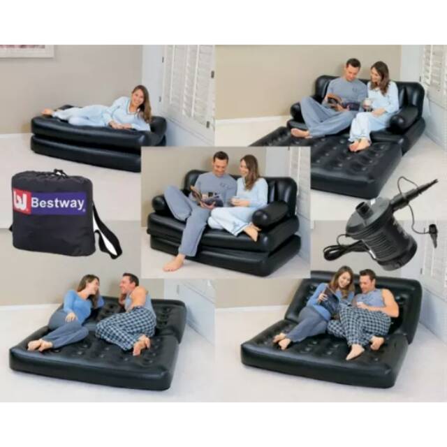 Jual Airbed Sofa angin 5 in 1 sofa bed kasur angin kasur lipat + pompa ...