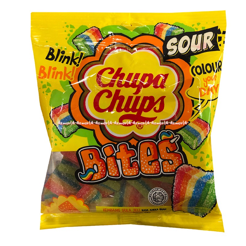 Jual Chupa Chups Bites Blink Colour Your Day 56gr Permen Kembang Gula ...