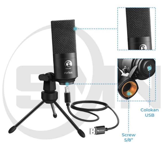 Jual MIC FIFINE K669B USB Microphone condenser With Volume Dial podcast ...