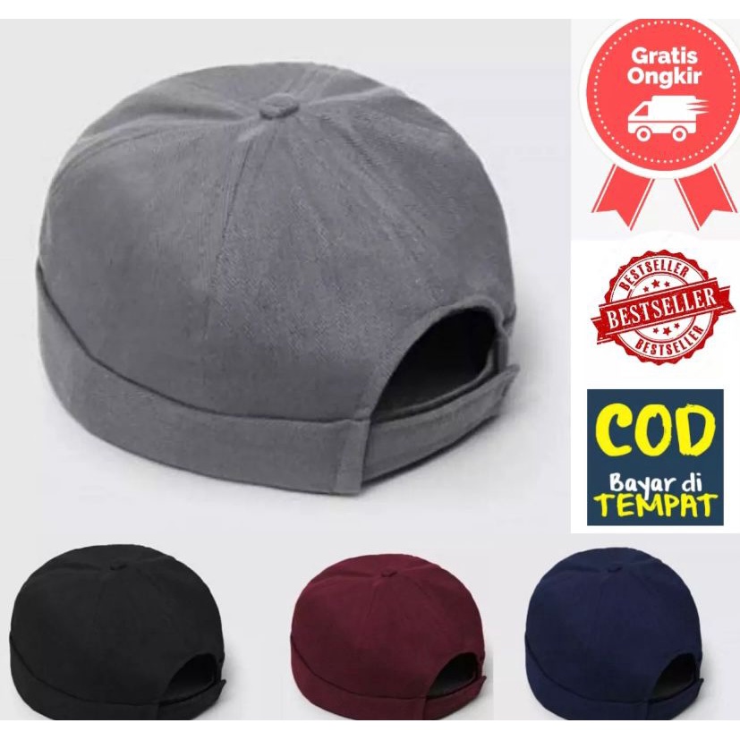 Jual Topi Peci Hijrah Model Terbaru Miki Hat Beanie Hat Dewasa Polos ...