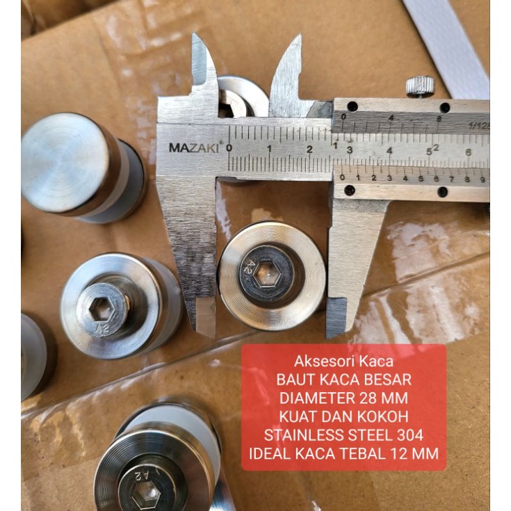 Jual BAUT KACA BESAR JUMBO JEPIT RAILING TIANG TANGGA RAIL GLASS BRAKET ...