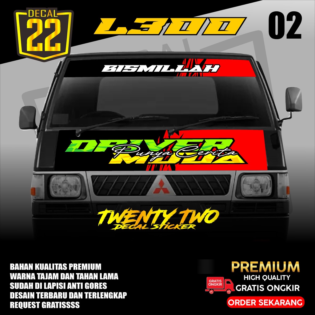 Jual STIKER DECAL KABIN DEPAN L300 ,DECAL STIKER L300 KODE 02 Podo ...
