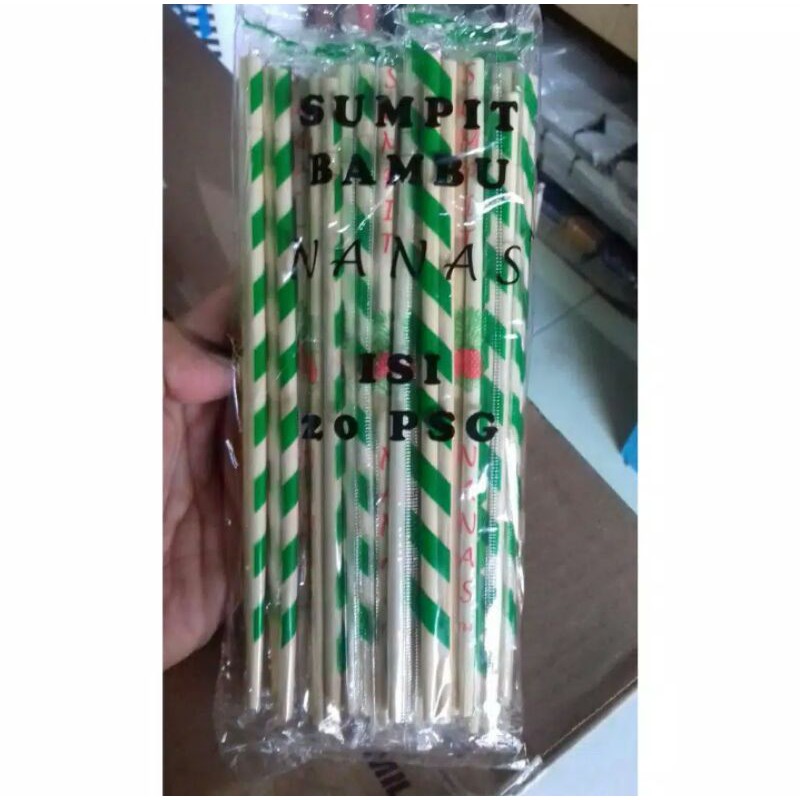 Jual Sumpit Kayu || Sumpit Bambu Cap Nanas | Shopee Indonesia