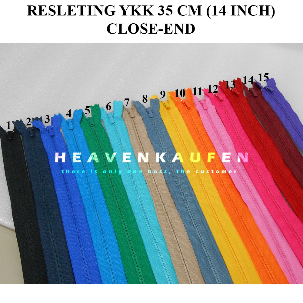 Jual Resleting Sleting Zipper YKK 35 cm Murah Close - End Warna Warni | Shopee Indonesia