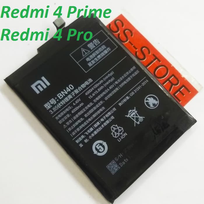 Jual Baterai Battery Batre Xiaomi Redmi 4 Prime 4 Pro ORIGINAL 100% BN40 | Shopee Indonesia