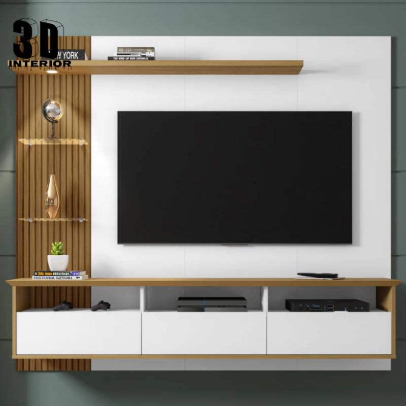 Jual Backdrop TV Minimalis HPL | Rak TV Minimalis | Shopee Indonesia