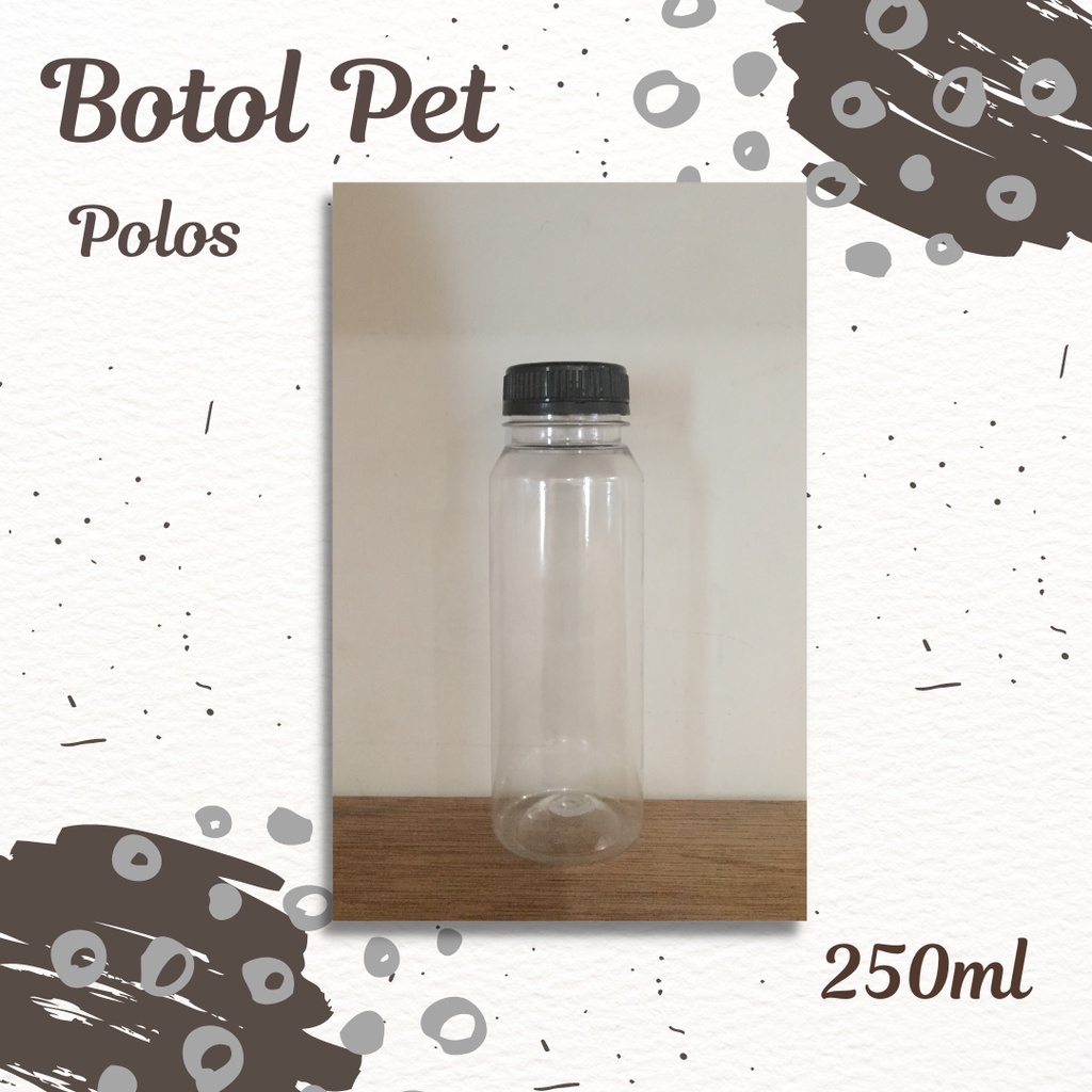 Jual Botol Pet 250ml Tutup Besar / Botol Minum / Wadah Isi Ulang /Botol ...