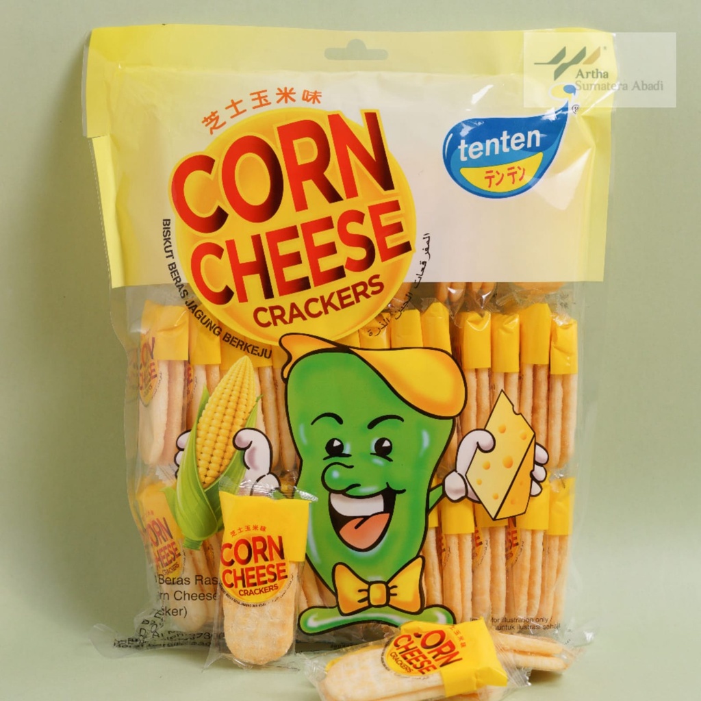 Jual TENTEN Rice Crackers Corn Cheese 230gr isi 40 | Shopee Indonesia