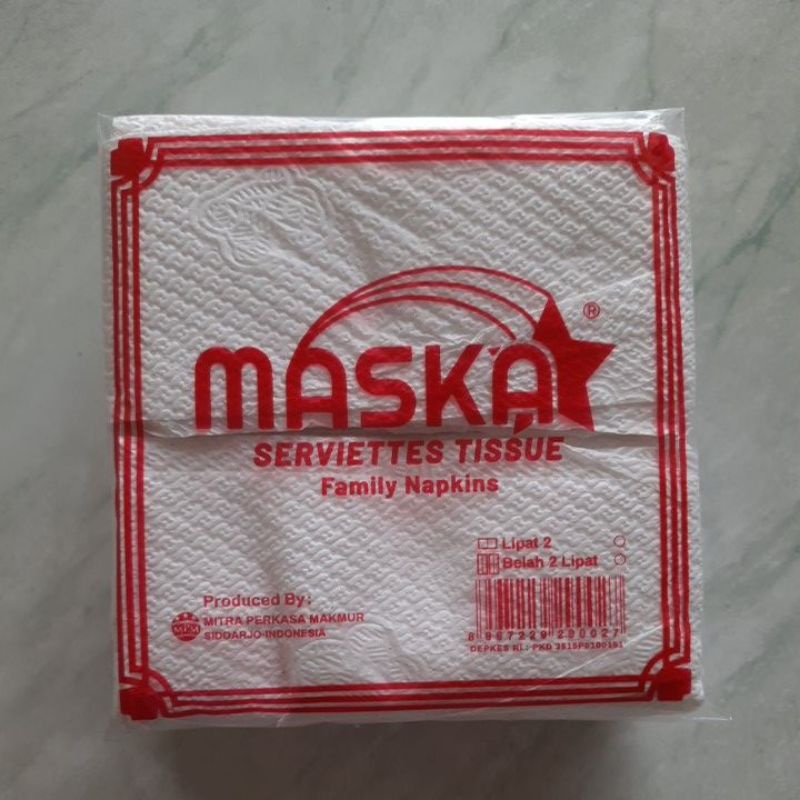 Jual tisu makan hajatan prasmanan lembut merek maska dan green soft isi ...