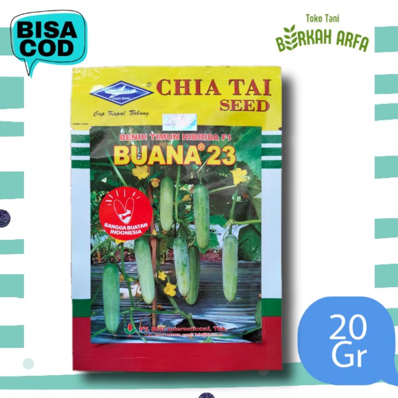 Jual Benih Timun Hibrida F1 BUANA 23 20 Gram | Shopee Indonesia