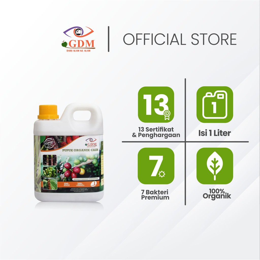 Jual GDM Pupuk Organik untuk Perkebunan 1 Liter | Shopee Indonesia