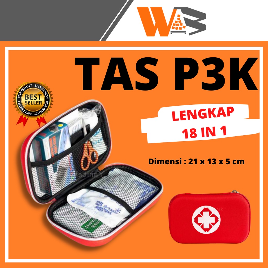 Jual COD Tas P3K First Aid Kit 18 in 1 Set Perlengkapan Pertolongan ...
