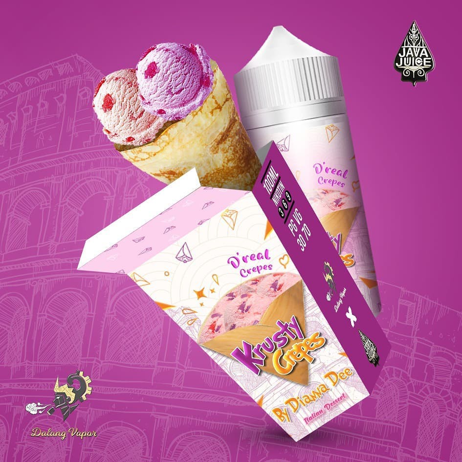 Jual Krusty Crepes v2 100ml - Crepes Double Berry Ice Cream 3mg & 6mg ...