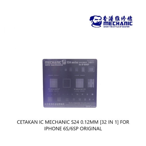 Jual MECHANIC Cetakan Ic S24 0.12Mm [32 In 1] For Iphone 6S/6Sp Original | Shopee Indonesia