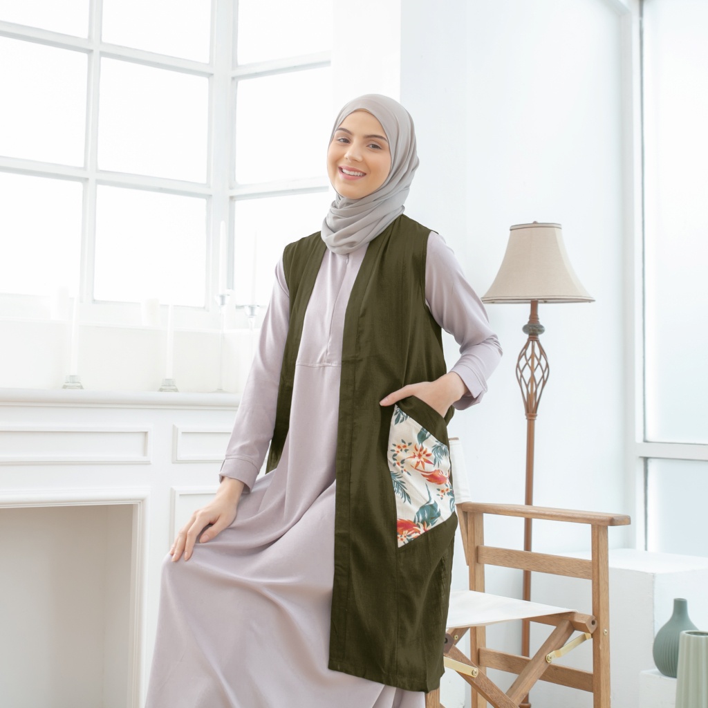 Jual VEST OUTER WANITA POLOS - LUARAN ROMPI OUTERWEAR BASIC KARDIGAN ...