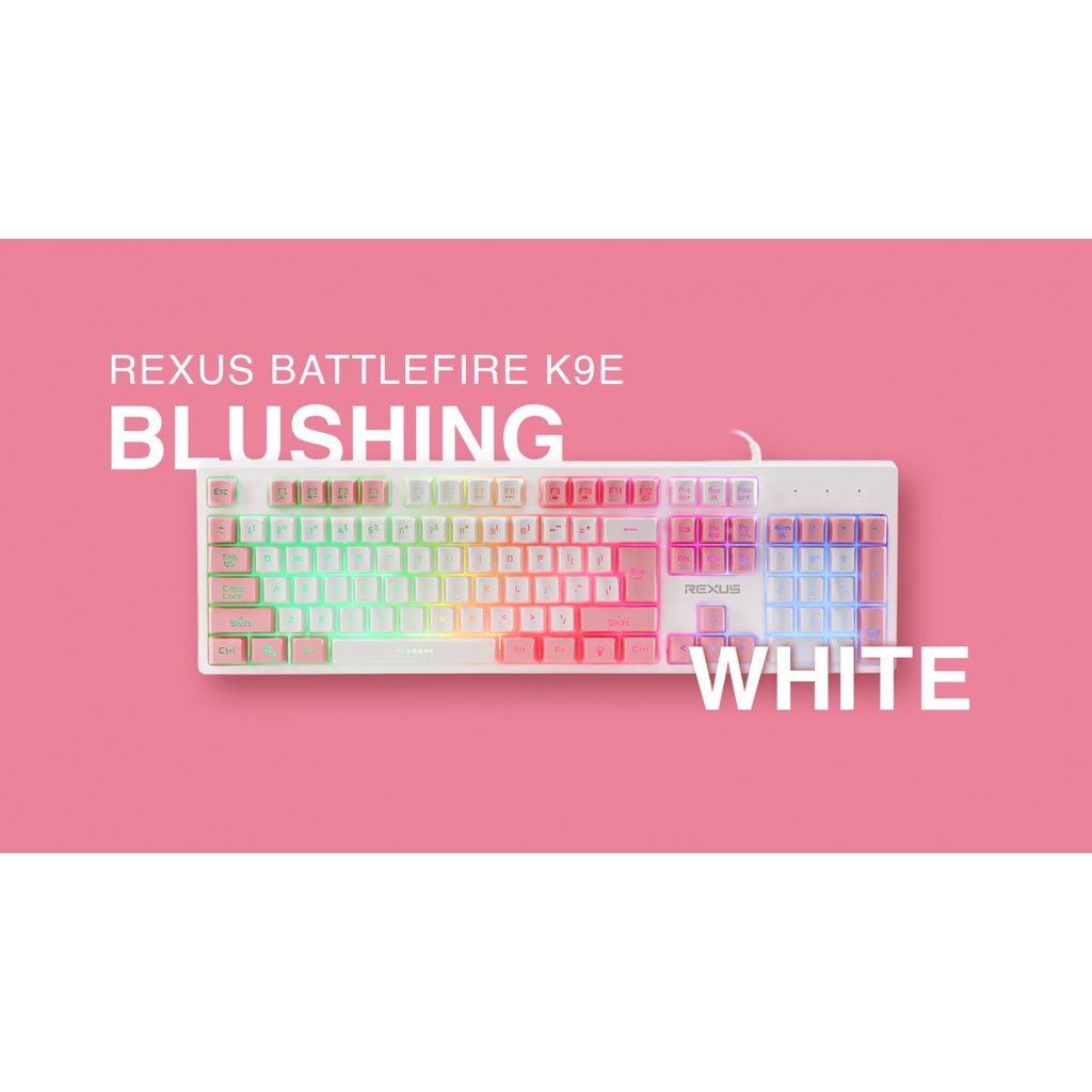 Jual Rexus Keyboard Gaming Mechanical Battlefire K9E Rainbow LED ...