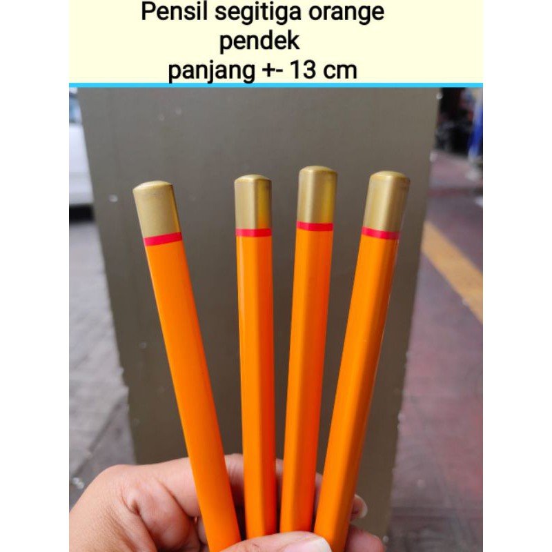 Jual pensil segitiga jumbo orange belajar menulis | Shopee Indonesia