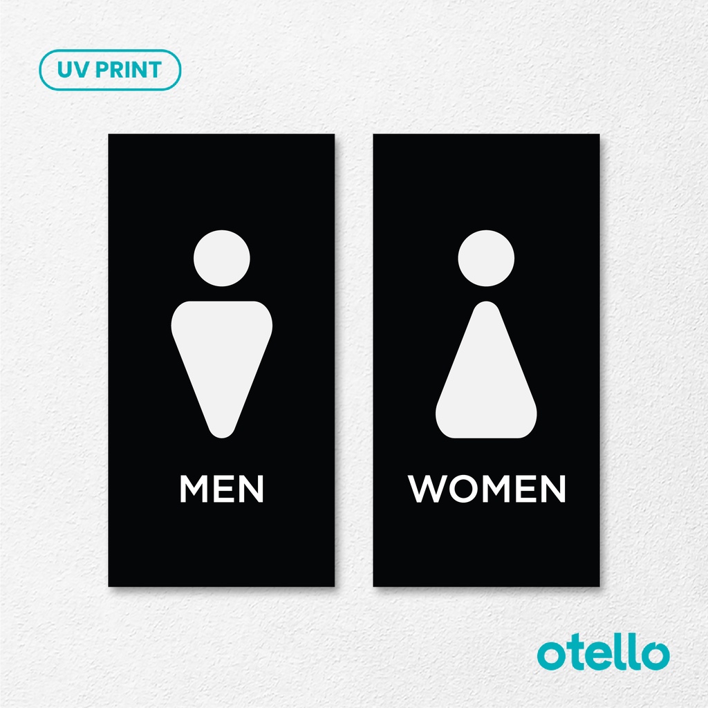 Jual Toilet Sign Akrilik Modern Minimalist Signage Acrylic Papan Tanda ...