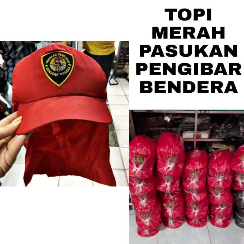 Jual Topi PASKIBRA pasukan pengibar bendera / topi latihan paskibra ...