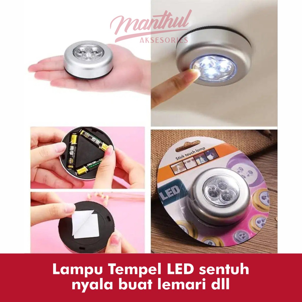 Jual Lampu Tempel LED sentuh nyala buat lemari dll | Shopee Indonesia