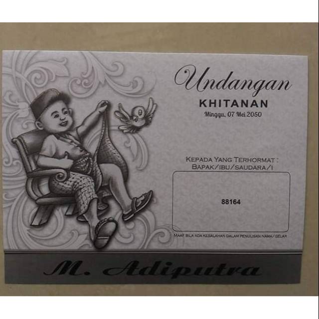 Jual Blanko undangan khitanan Erba 88164 | Shopee Indonesia