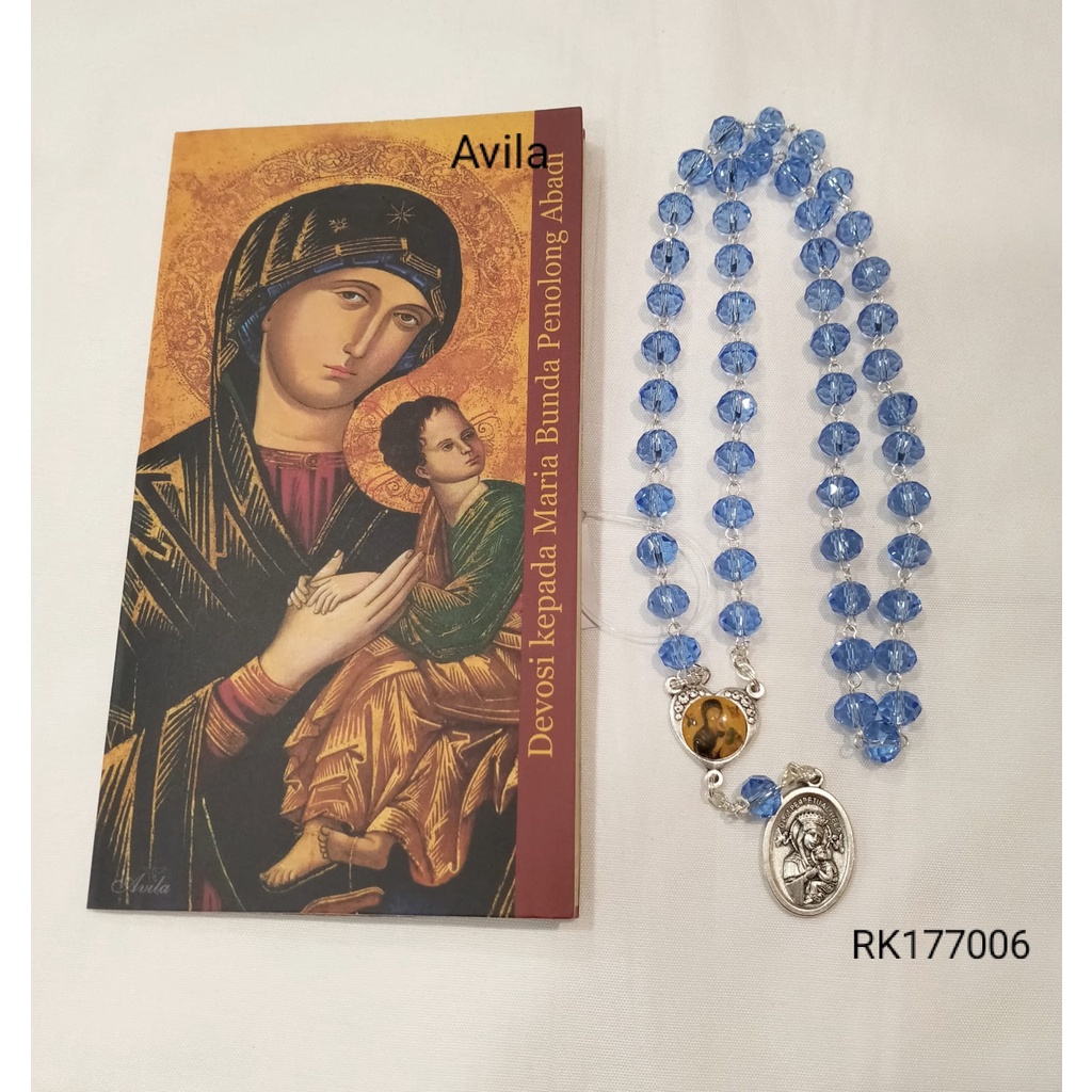 Jual Kaplet Doa Devosi Maria Bunda Penolong Abadi Crystal Briolette Doa ...