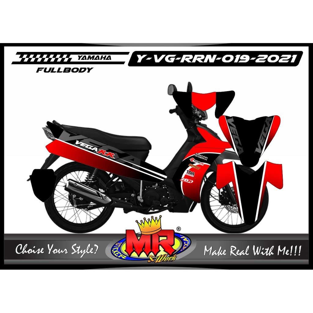 Jual Stiker Decal Motor Yamaha Vega RR FullBody Stiker Premium Grafis ...