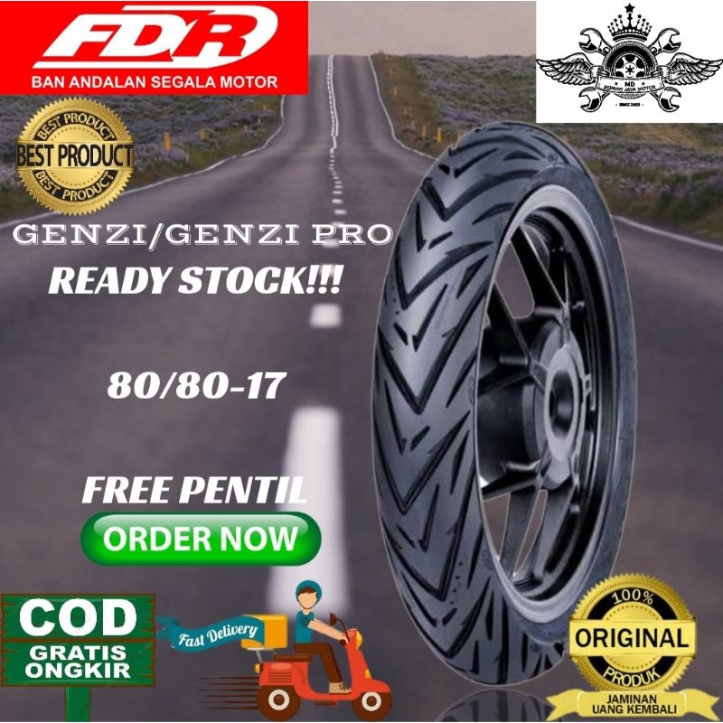 Jual Ban tubeless FDR genzi/pro80/80 17 free pentil | Shopee Indonesia