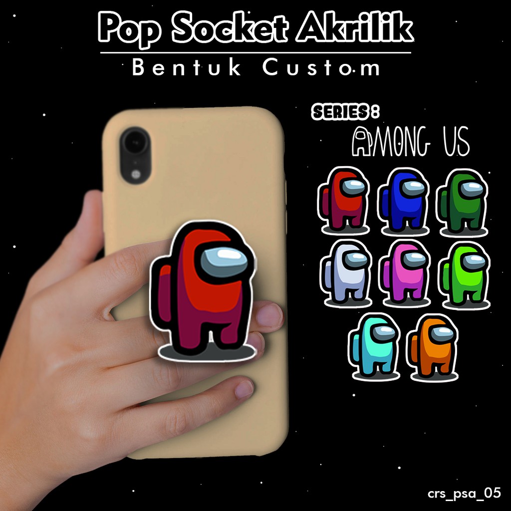 Jual POP SOCKET CUSTOM GAMBAR BEBAS POPSOCKET TEMA AMONG US | Shopee ...