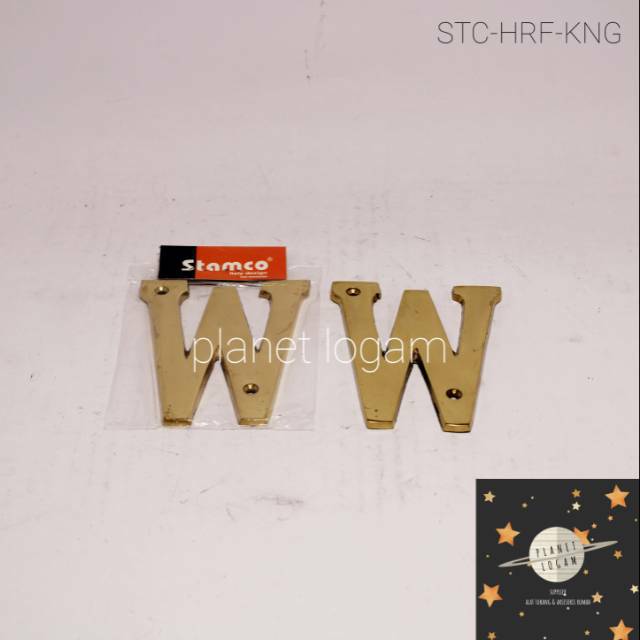 Jual Huruf Kuningan W STAMCO | Shopee Indonesia