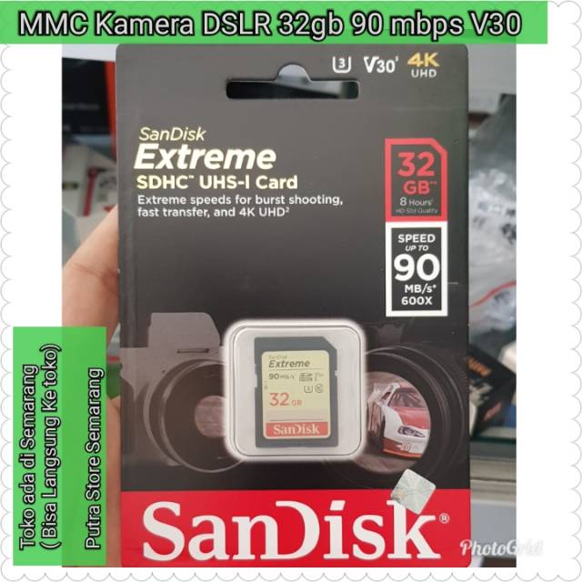 Jual MMC Kamera DSLR 32gb 90Mbps V30 Original Sandisk | Shopee Indonesia