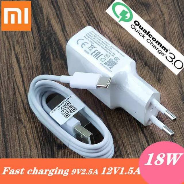 Jual Charger Xiaomi Redmi Note 8 USB Type C Quick Charge 3.0 18W ...