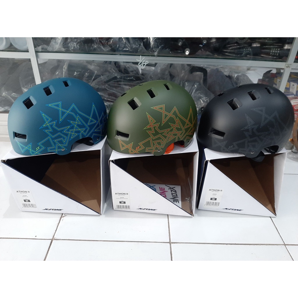 Jual HELM / HELMET SEPEDA MODEL BATOK XZONE ATHON II | Shopee Indonesia