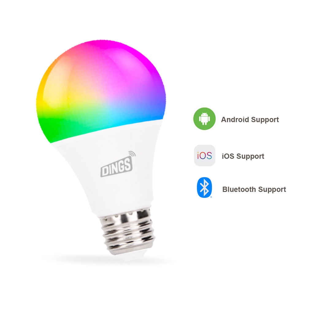 Jual Dings Lampu Bluetooth Pintar Smart Home - Smart Bulb 9 Watt RGBCW ...