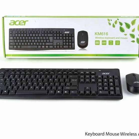 Jual Keyboard Mouse USB Wireless ACER HP ASUS Combo free Batre | Shopee ...