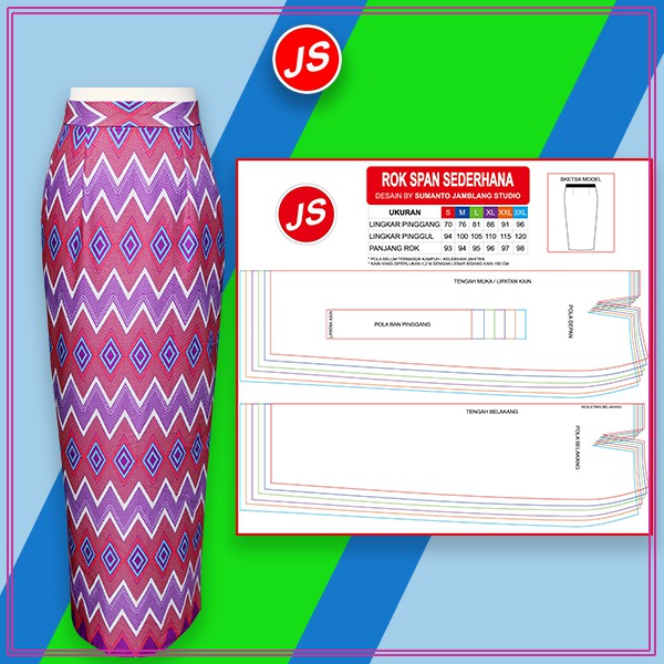 Jual Pola Jiplak Rok Span Sederhana [ JP 043 ] | Rotsa.Id | Shopee ...