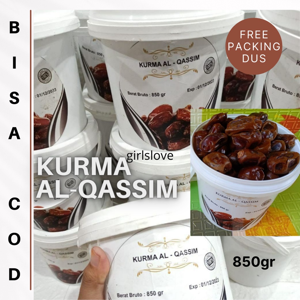 Jual Kurma Al - Qassim 850gr Asli 100% Saudi Dates Kemasan Ember Ruthab ...