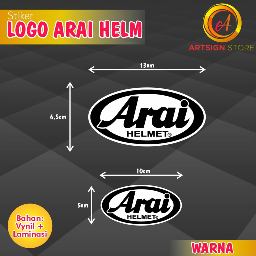 Jual Stiker Logo ARAI HELMET / Sticker ARAI / Stiker Helm / Stiker ARAI ...