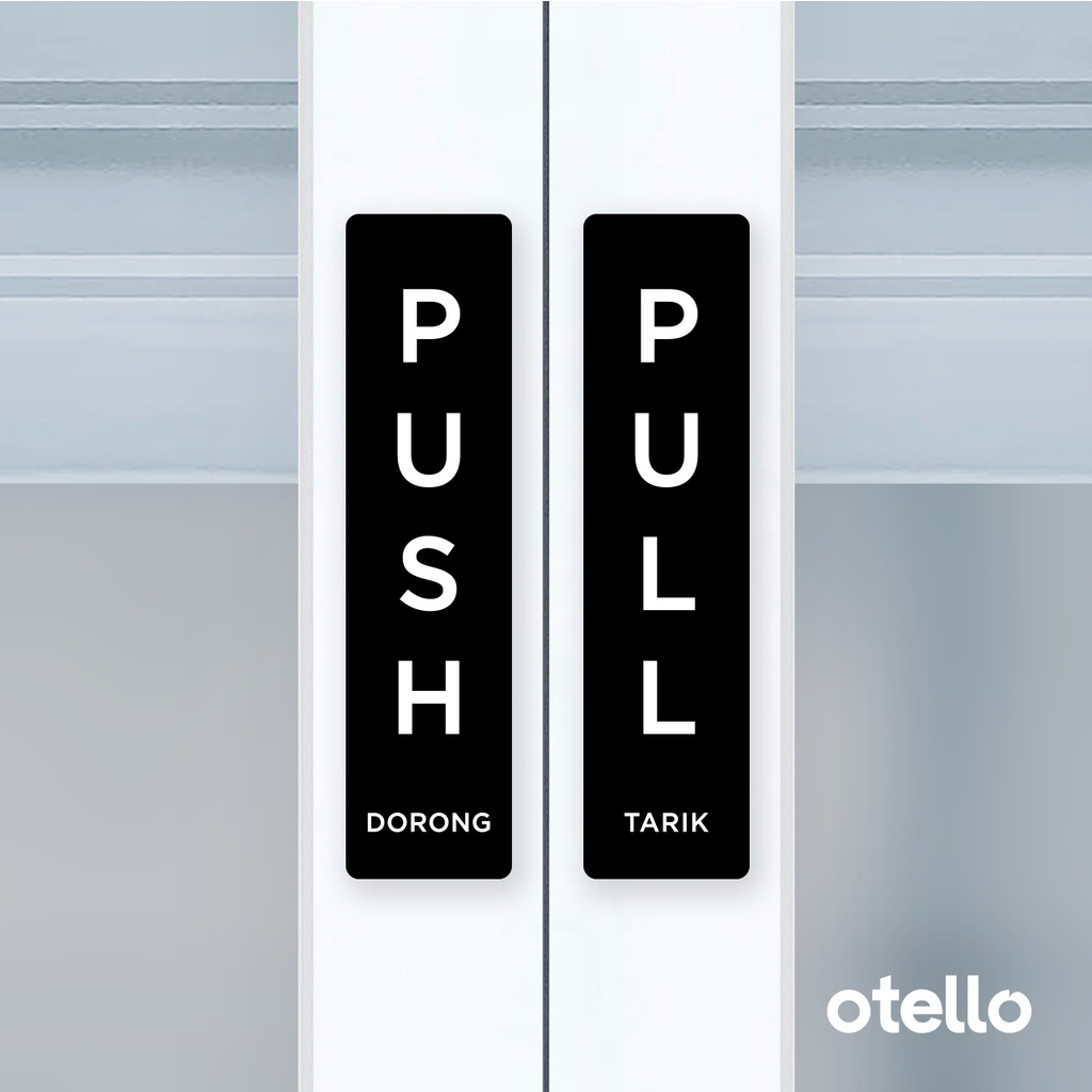 Jual Push Pull Signage Dorong Tarik Sign Board Label Tempel Akrilik ...