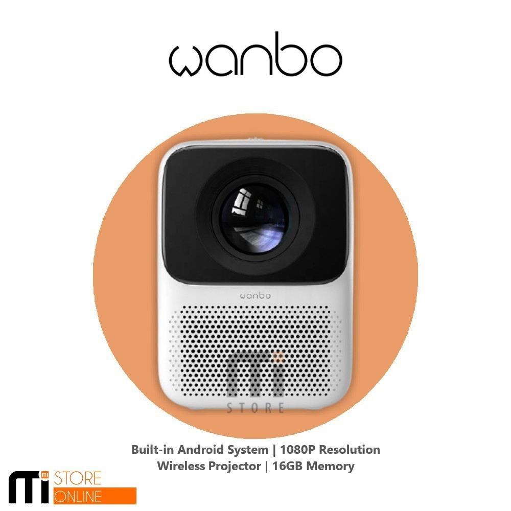 Jual WANBO T2 Max Wireless Mini Projector Android TV Portable Desktop ...